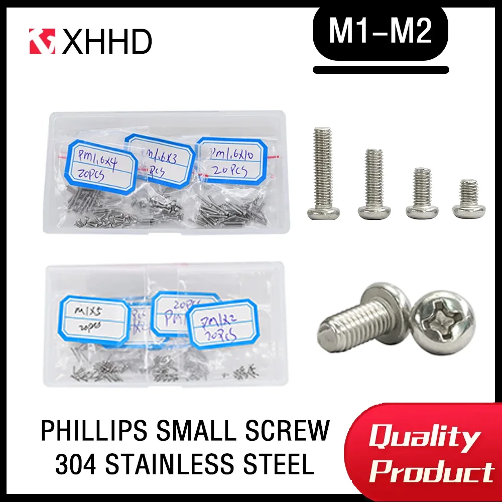 Phillips-tornillos-peque-os-de-acero-inoxidable-304-tornillo-roscado-m-trico-para-gafas-gafas ...