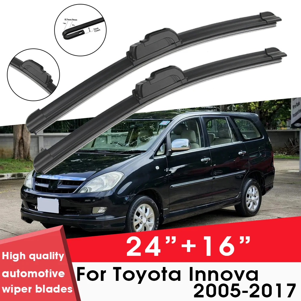 Car-Wiper-Blade-Blades-For-Toyota-Innova-2005-2017-24-16-Windshield ...