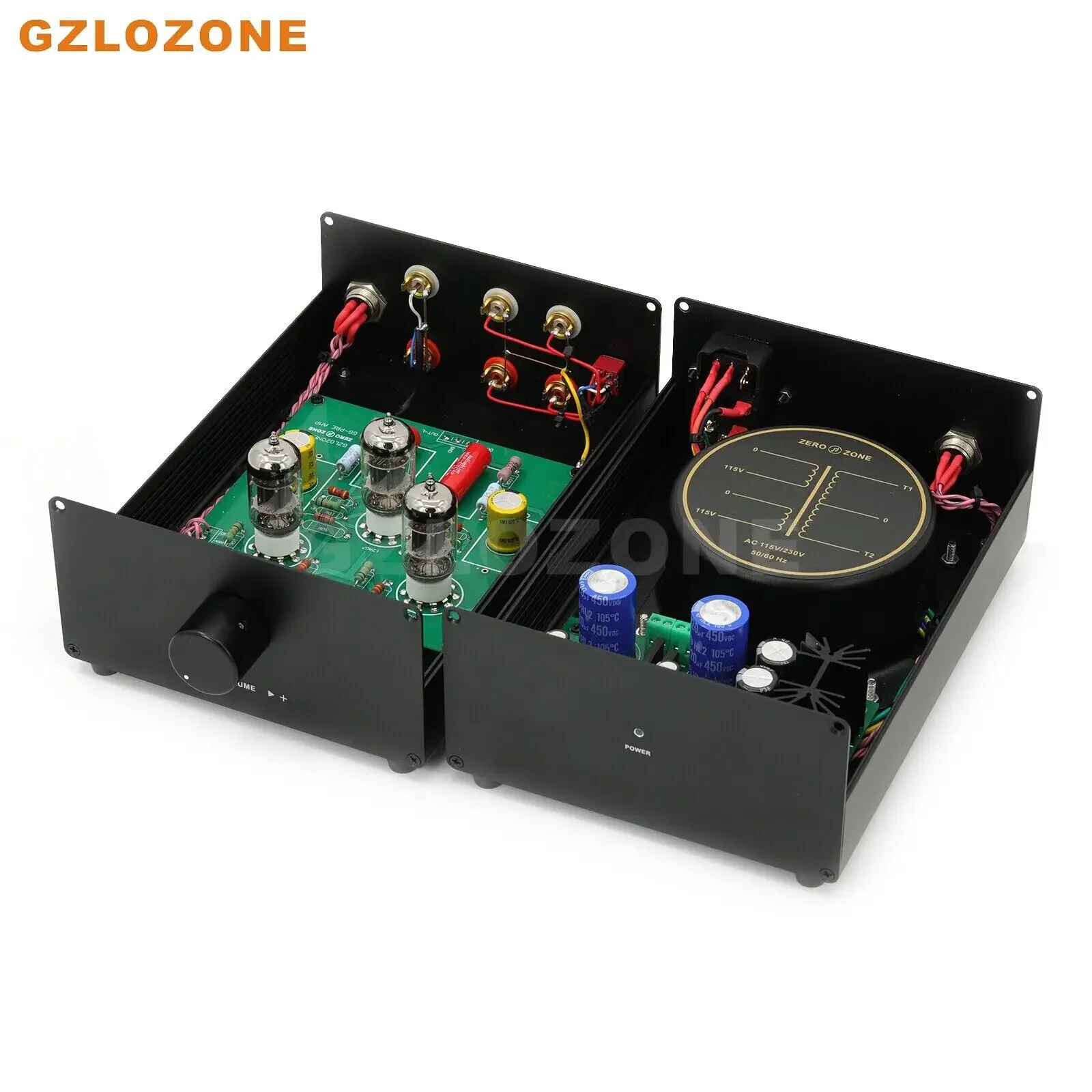 Split Hifi Ground Grid (GG) Tube Preamplifier ECC82 Vacuum Tube Preamp ...