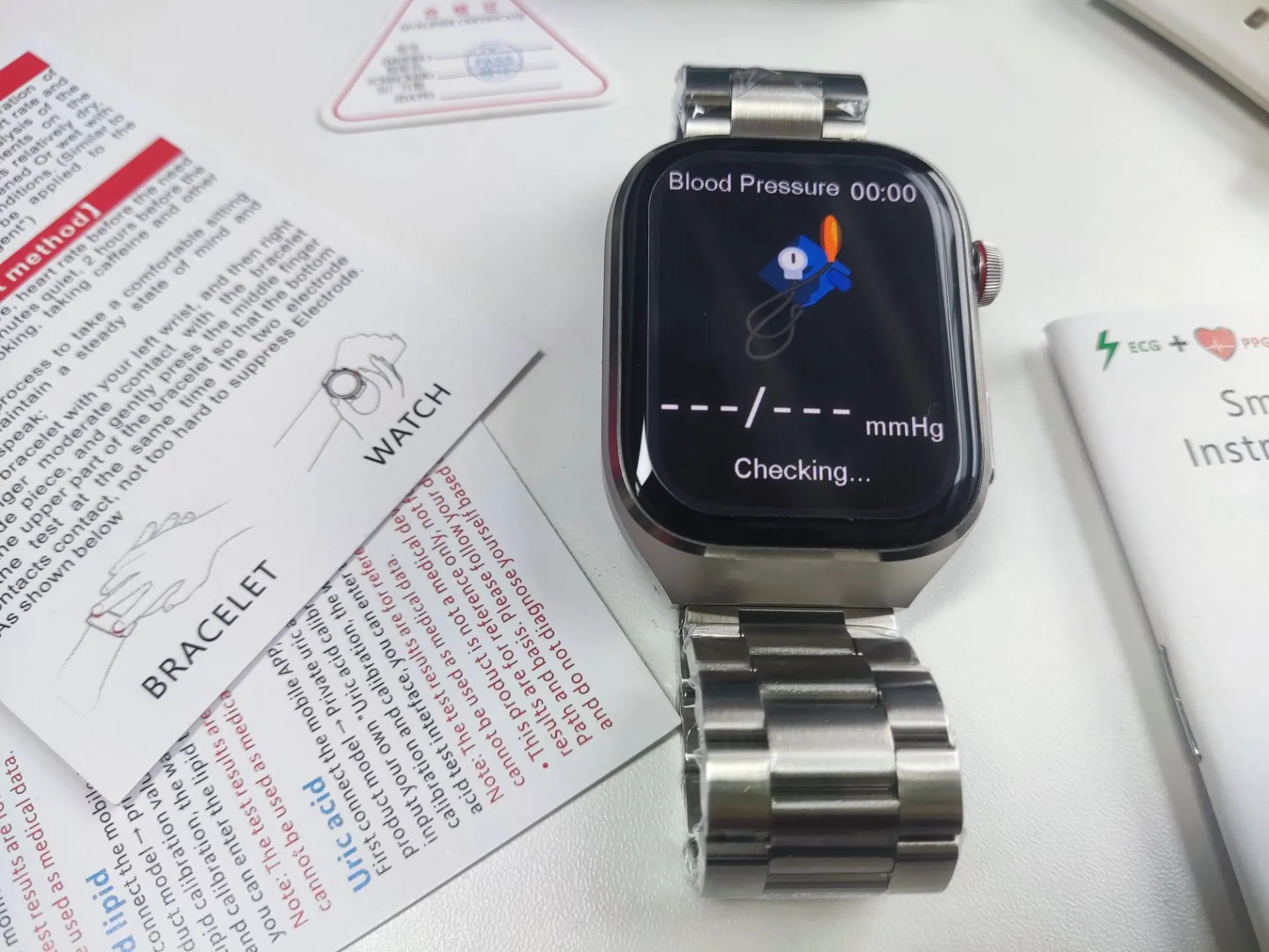 Medical Grade Health Smart Watch Man AMOLED ECG Physical Examination ...