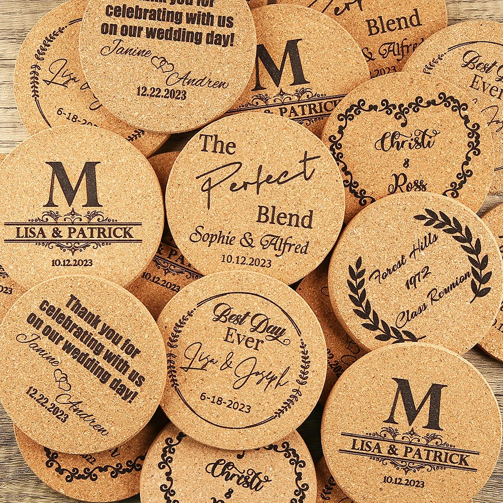 10Pcs-Personalized-Engraved-Cork-Coasters-for-Wedding-Guests-Custom ...