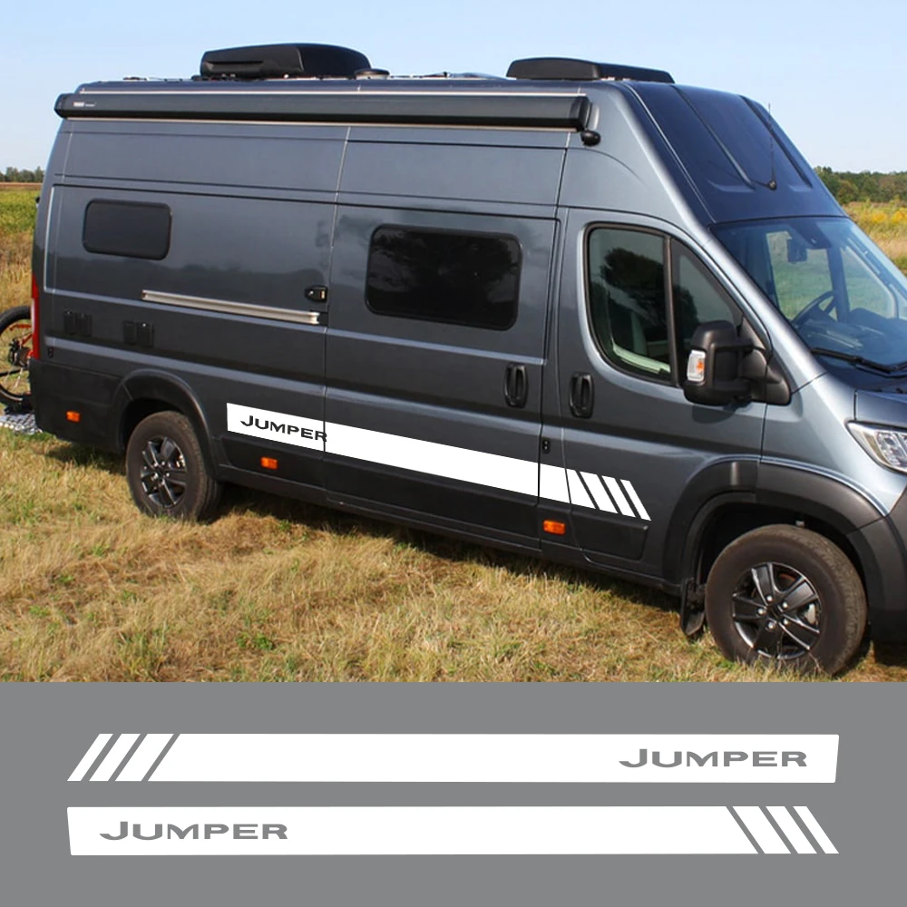 Van-Door-Side-Skirt-Stickers-For-Citroen-Jumper-HDI-Camper-Car-Graphics ...