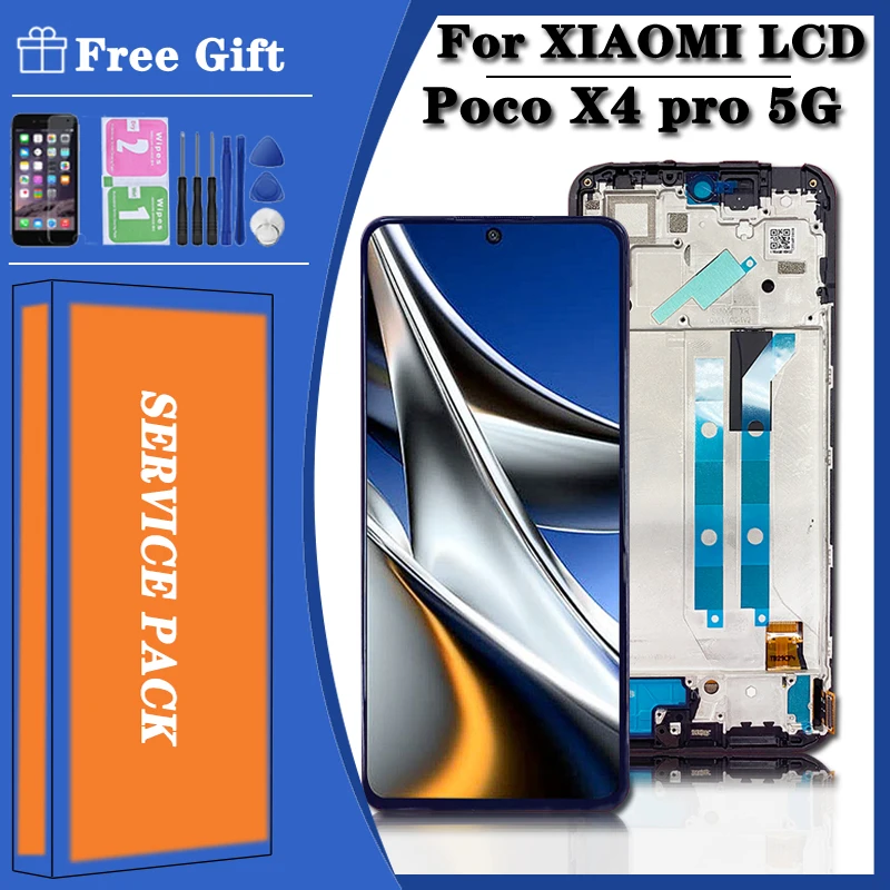 100% Test For Xiaomi Poco X4 Pro 5G 2201116PG LCD With Touch Screen ...