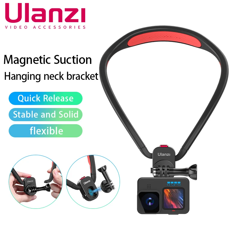 Ulanzi-Silicone-Neck-Holder-Mount-for-GoPro-Hero-11-10-9-8-7-Lanyard ...