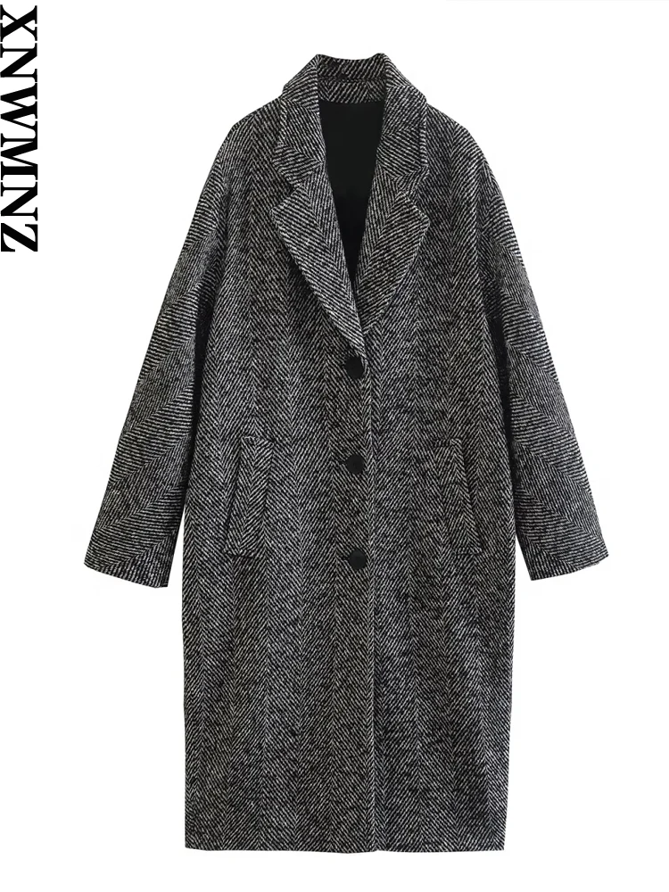 XNWMNZ-Women-s-Fashion-Thick-Herringbone-Coat-With-Button-Loose-Long ...