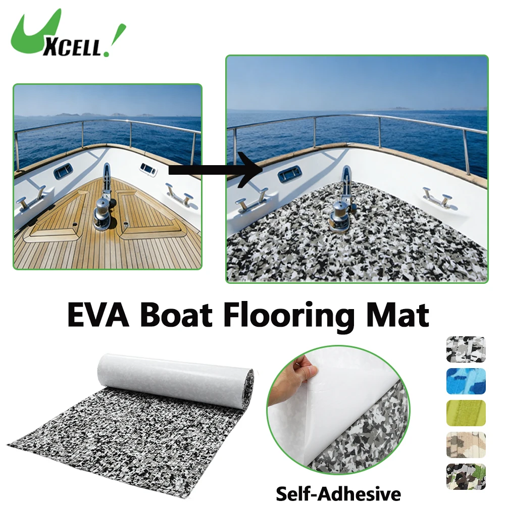 UXCELL Self-Adhesive Boat Flooring Non-Slip Traction Pad 244x40cm ...