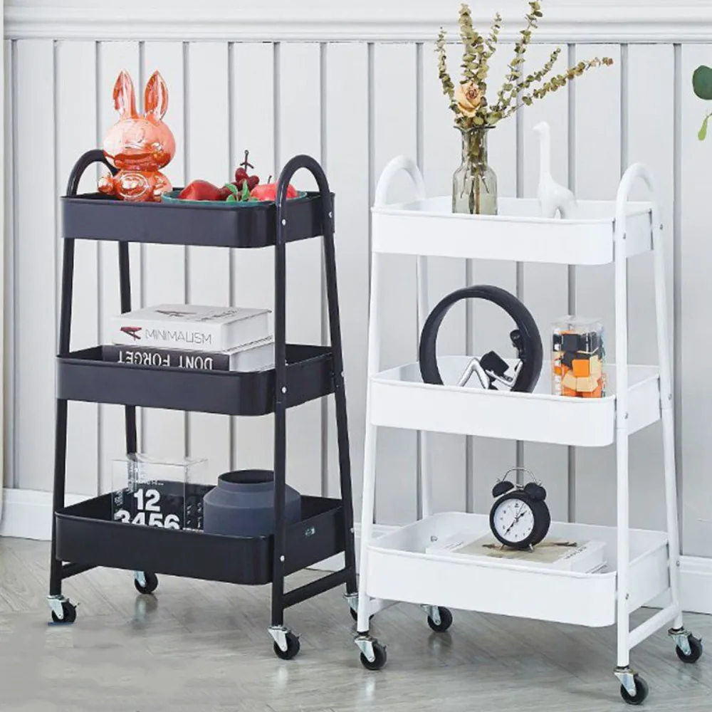 3-Tier-Utility-Rolling-Cart-Metal-Storage-Cart-with-Handle-and-Lockable ...