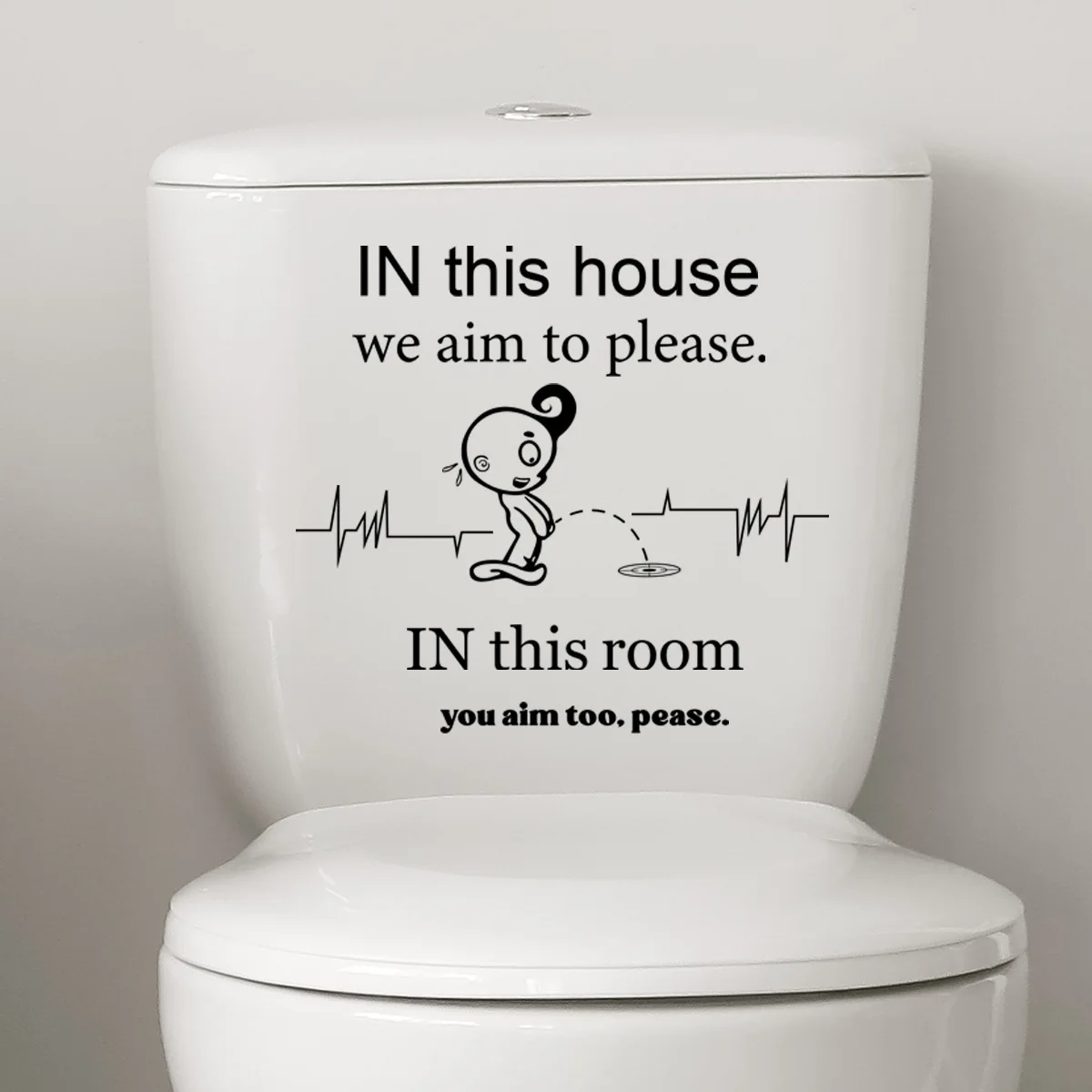 Funny Children Pee English Slogan Toilet Stickers Diy Wc Washroom ...