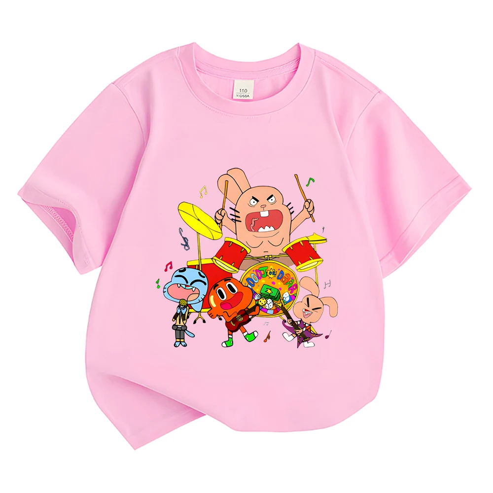 The Amazing World of Gumball Cartoon Printing Children's T-shirt Anime ...