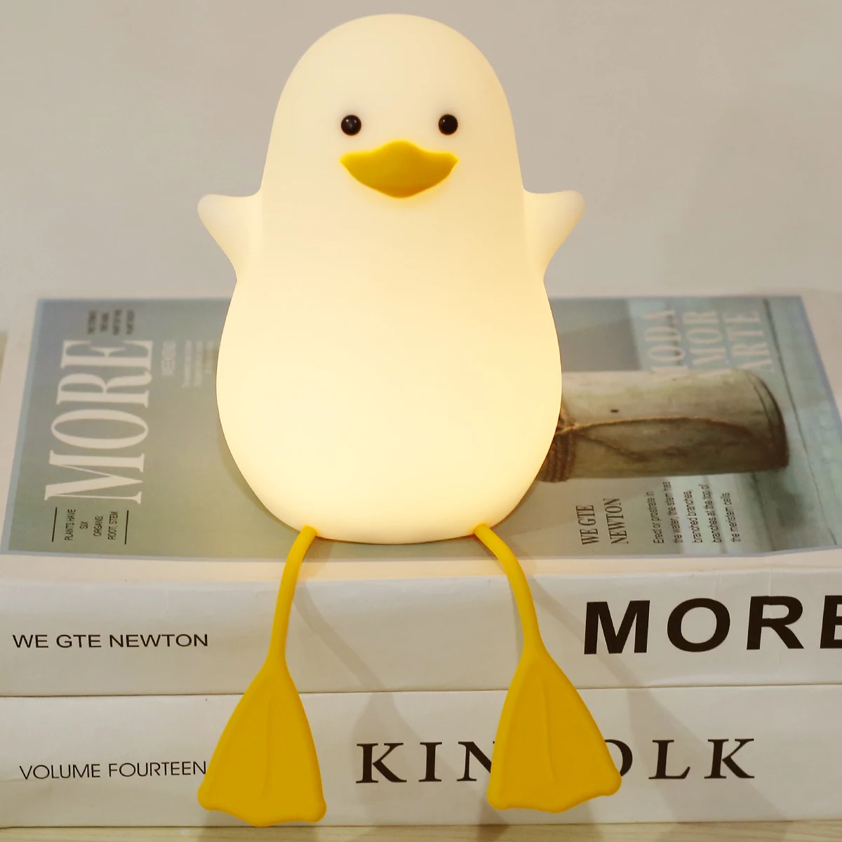 Duck-LED-Night-Lamp-Cute-Silicone-Lamp-Rechargeable-USB-Sensor-Timing ...