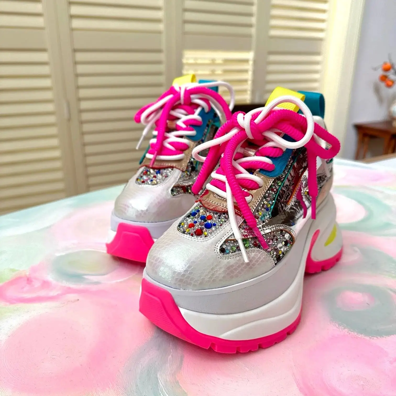 Platform Shoes For Girls Ladies Chunky Small Size Trainers | Small