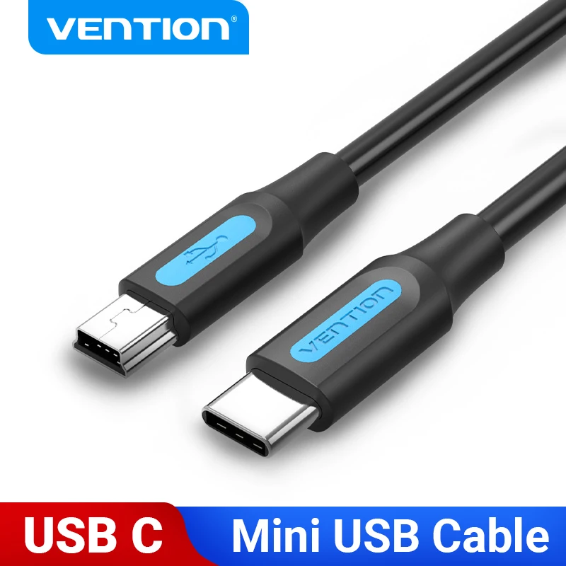 Vention USB C to Mini USB Cable Type C Adapter for Digital Camera ...
