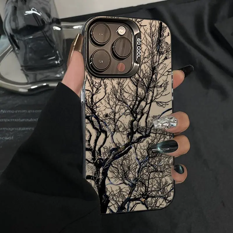 Sketch Black Tree Branches Case for Samsung Galaxy A16 A06 A35 A55 A25 ...