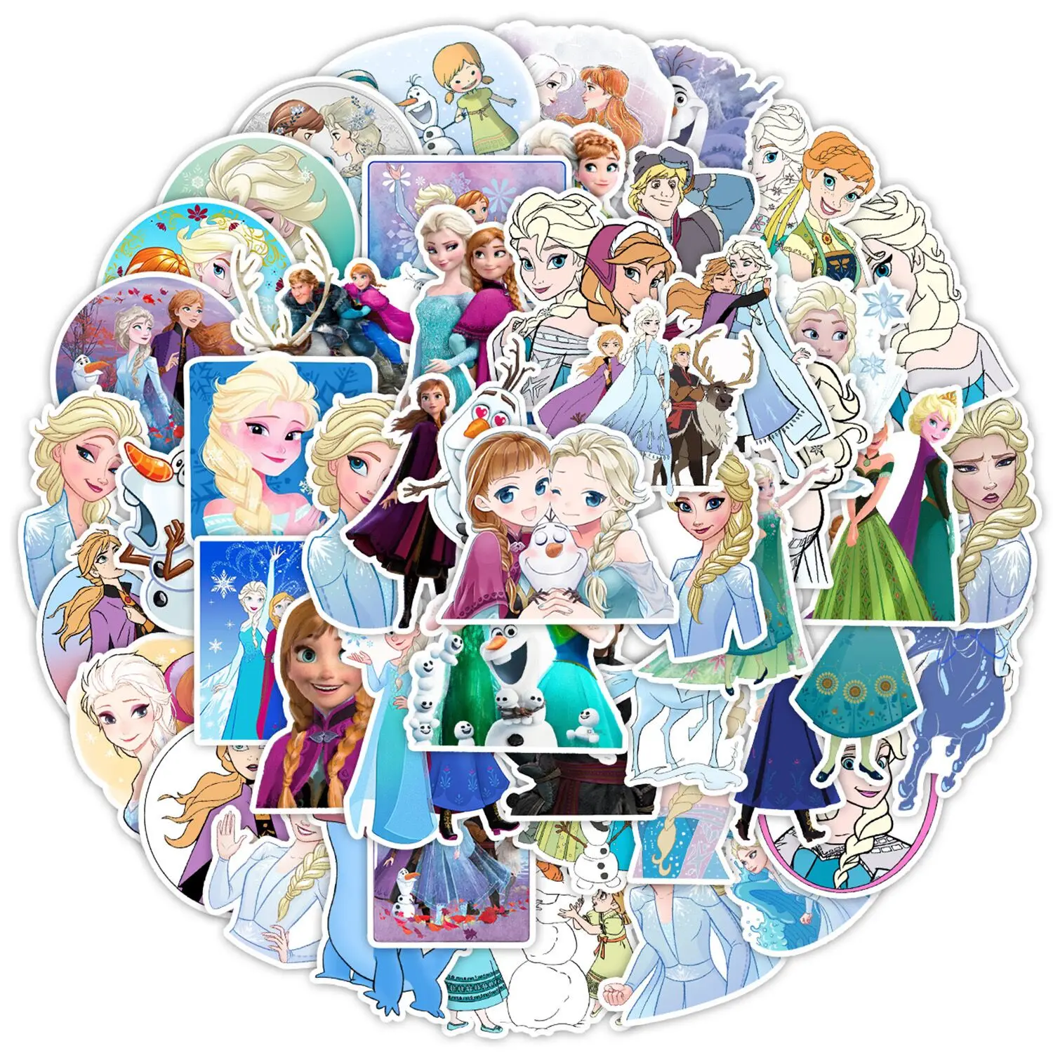 10-50pcs-Disney-Frozen-Princess-Elsa-Anime-Stickers-Kawaii-Decals-for ...
