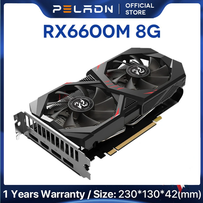 Peladn nova placa de vídeo rx6600m 8gb gpu gddr6 placa gráfica amd rx ...