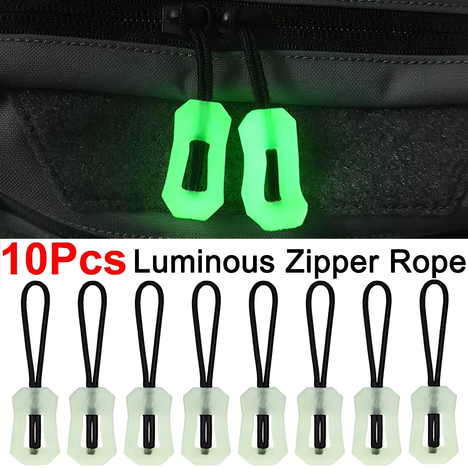 10-1pcs-Luminous-Zipper-Pull-Kit-Markers-Glow-In-The-Dark-Night-For ...