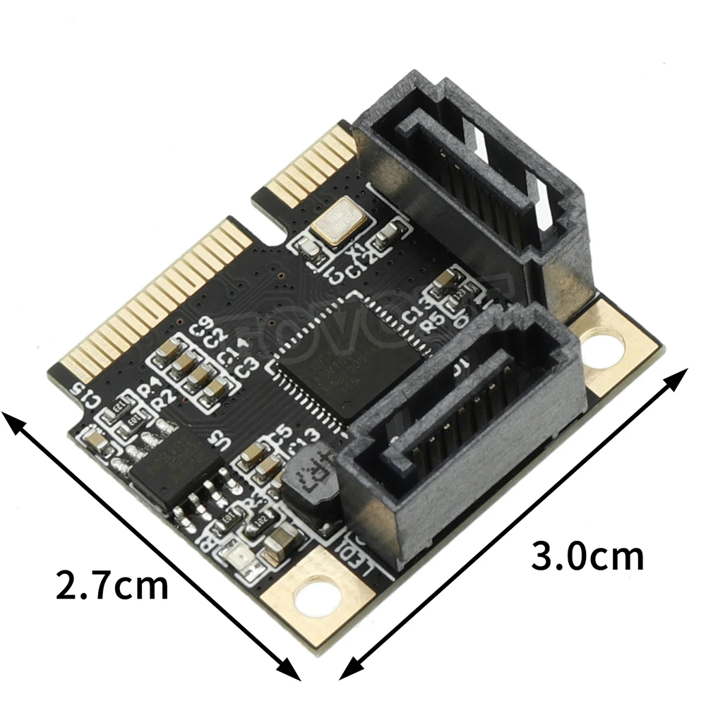 Плата расширения Mini PCI-Express на 2 порта SATA 3,0 с одним чипом ...