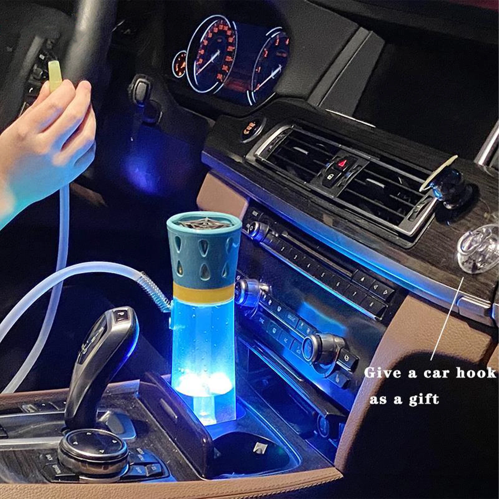 Portable-Car-Hookah-with-LED-Light-Plastic-Chicha-Car-Shisha-Tumbler ...