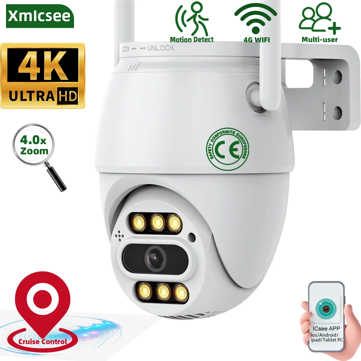 4k Outdoor Wifi Security Camera | Outdoor Surveillance Cameras 4k - 8mp ...