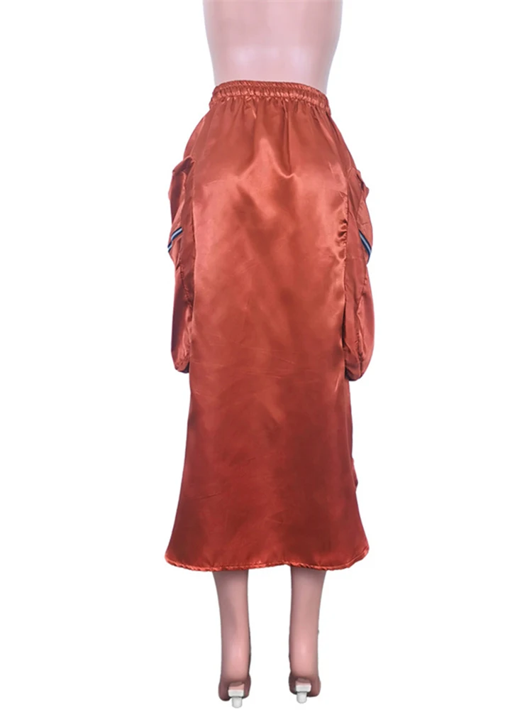 Jupe,jupe longue d'été pour femmes, Streetwear y2k, vêtements Maxi ...