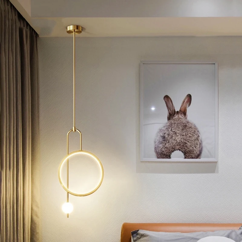Modern-Round-Ring-LED-Pendant-Lights-Master-Room-Home-Decor-Hanging ...