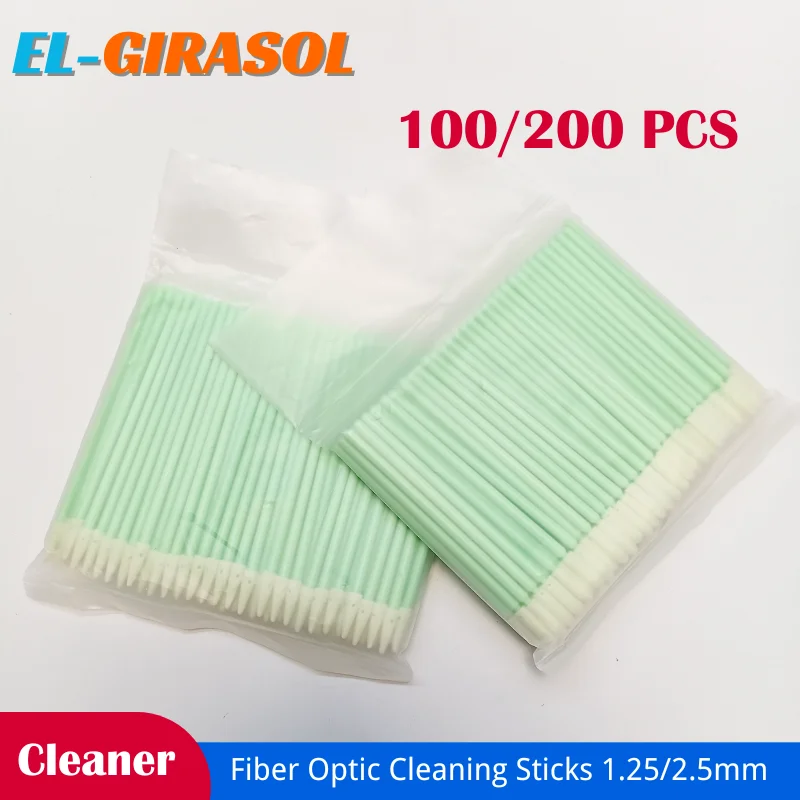 100-200pcs-1-25mm-2-5mm-Fiber-Optic-Cleaning-Sticks-Cotton-Swabs-Optic ...