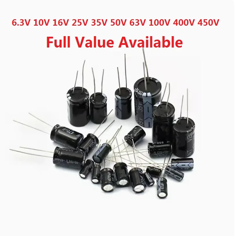 Condensador electrolítico de aluminio de alta frecuencia, baja ESR, 6,3 V, 10V, 16V, 25V, 35V ...