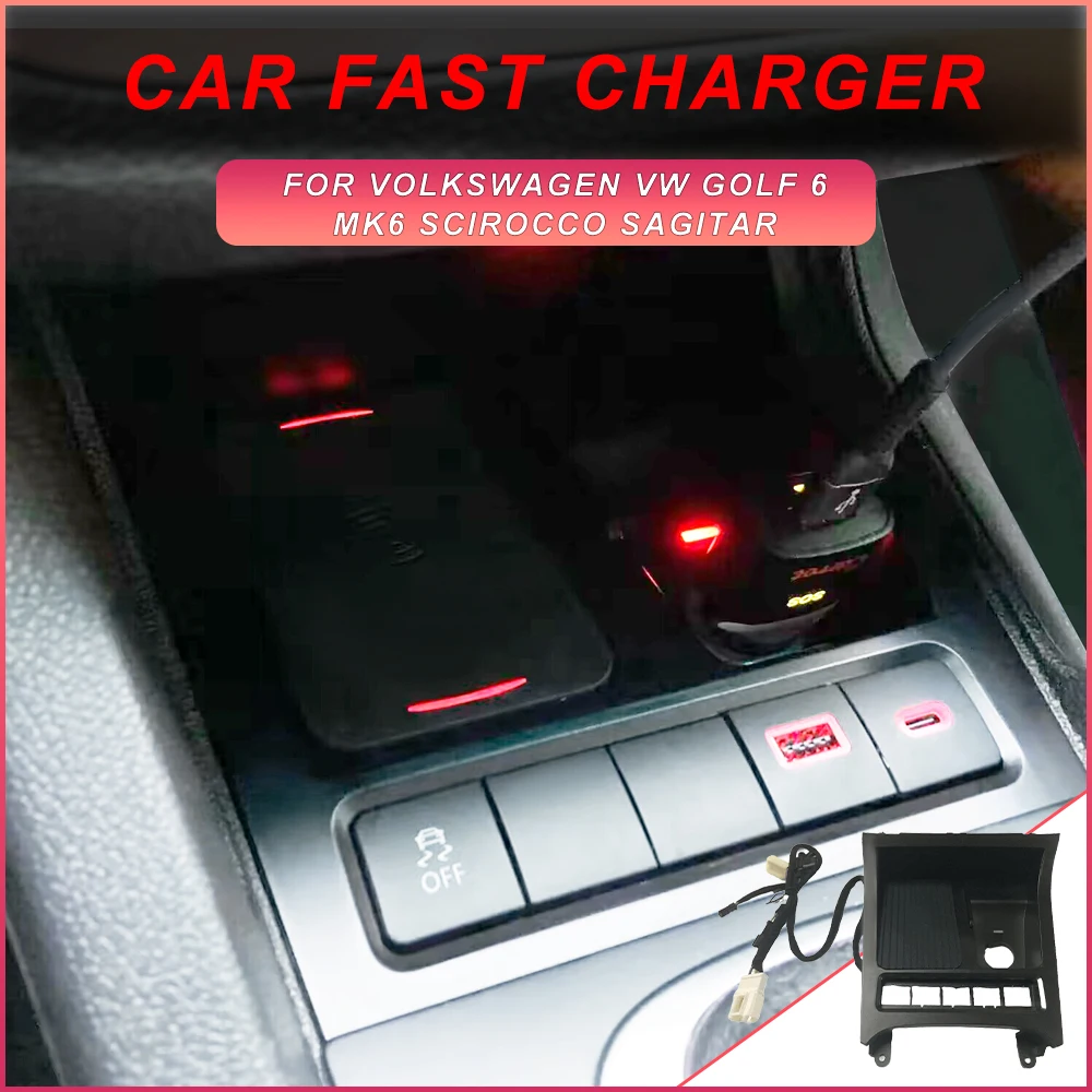 Car-wireless-charger-Pad-for-Volkswagen-Golf-6-MK6-Golf-5-Scirocco ...