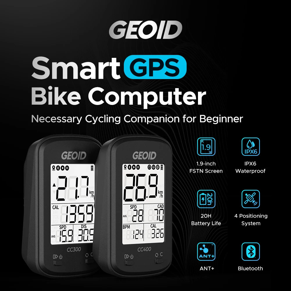 GEOID-CC400-Smart-GPS-Bike-Computer-Wireless-Speedometer-Waterproof ...