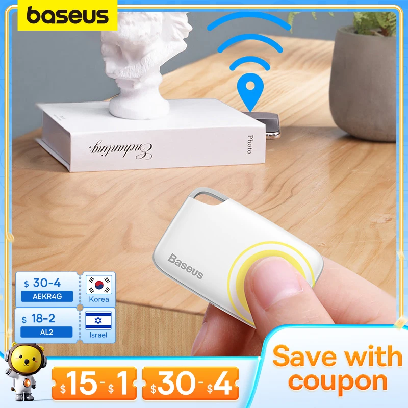 Baseus Wireless Smart Tracker Anti smarrimento allarme Tracker Key ...