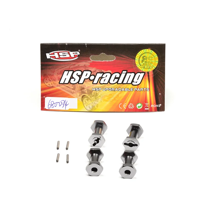 HSP RGT SPARE PART CAR 680034 Wheel Hex.W/Pins (2*10) (AL.) +5mm RGT 1/ ...