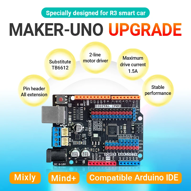 Compatible-with-Arduino-Uno-R3-Development-Board-with-Motor-Driving-Function-ATmega328P-Improved ...