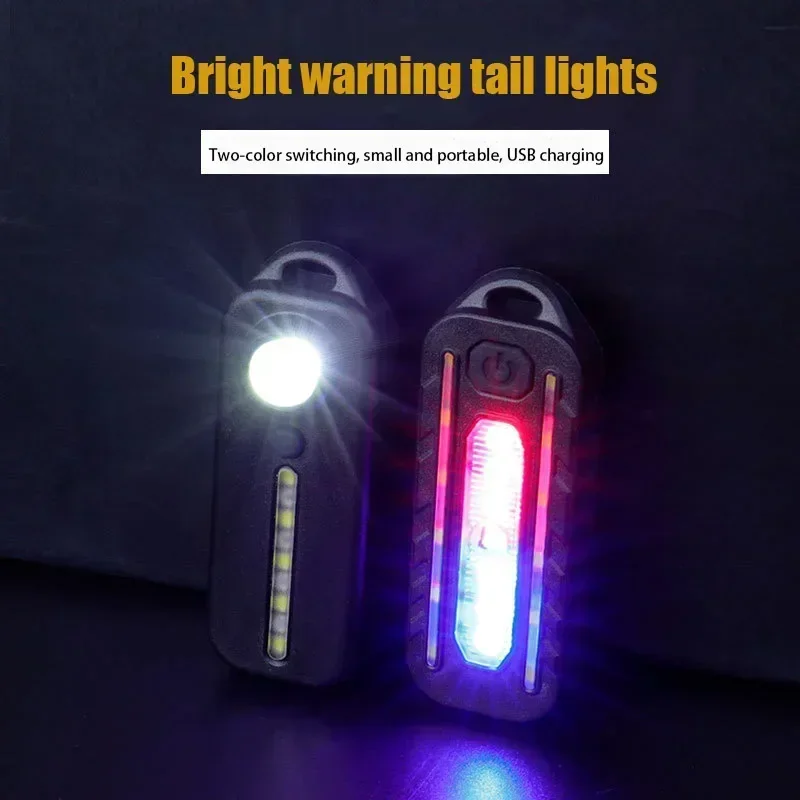 USB-Rechargeable-LED-Bicycle-Lights-Red-and-Blue-Light-with-Clip ...