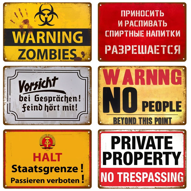 Caution-Warning-Metal-Sign-For-Safety-Signs-Danger-Beware-Tin-Sign ...
