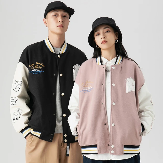 Buy Trendy Men’s Baseball Bomber Jackets with Cute Animal Patches ...