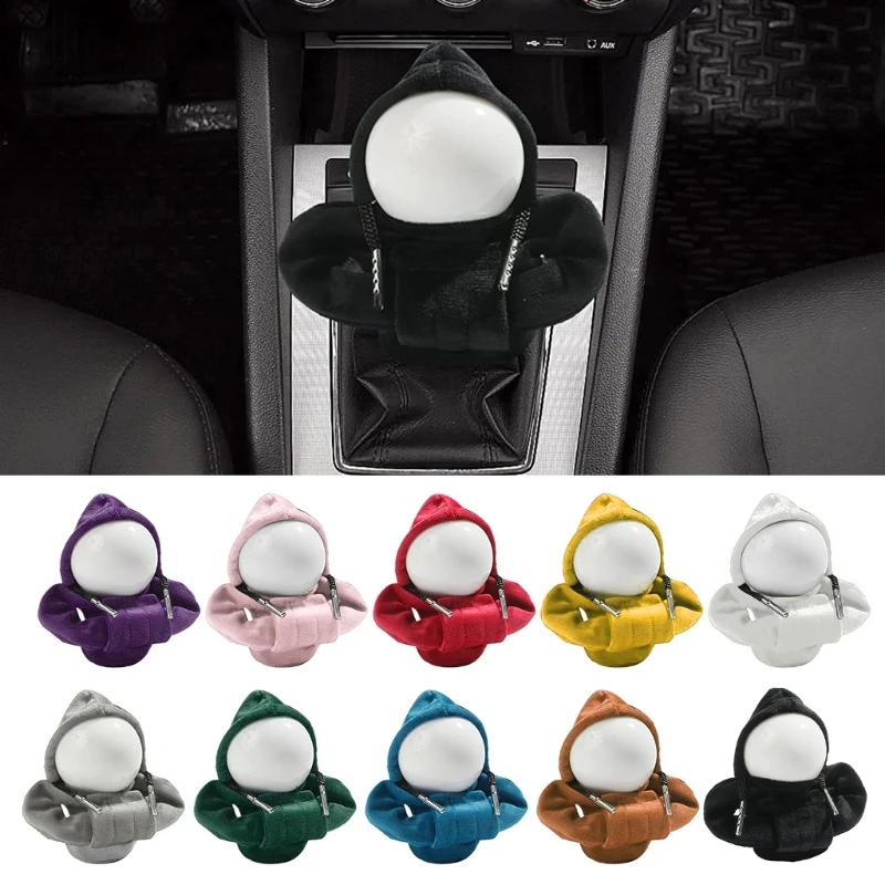 Car-Shift-Knob-Cover-Set-Styling-Hoodie-Handle-Creative-Gift-Shift ...