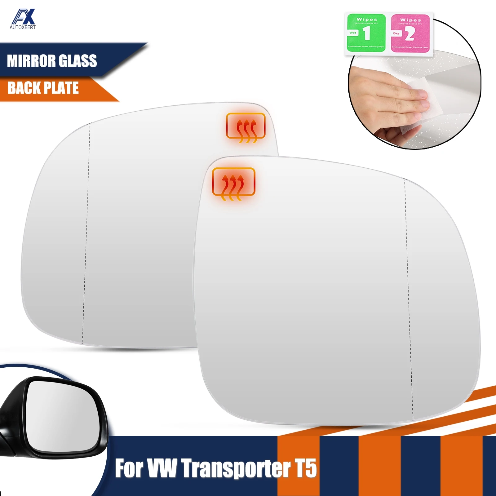 Left Right Side Wing Mirror Glass Convex Heated Wide Angle Rearview ...