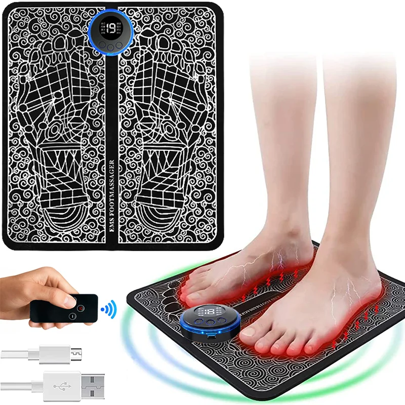 Foot-Massager-Electric-Portable-Massage-Mat-EMS-Foot-Stimulator-With ...