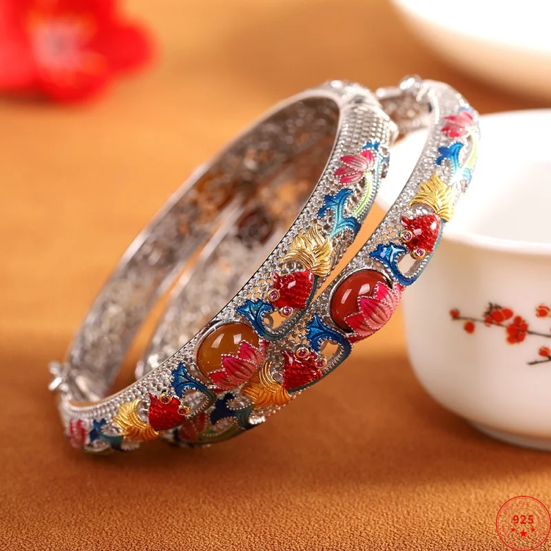 S925-Sterling-Silver-Bracelets-for-Women-New-Fashion-Palace-Style ...