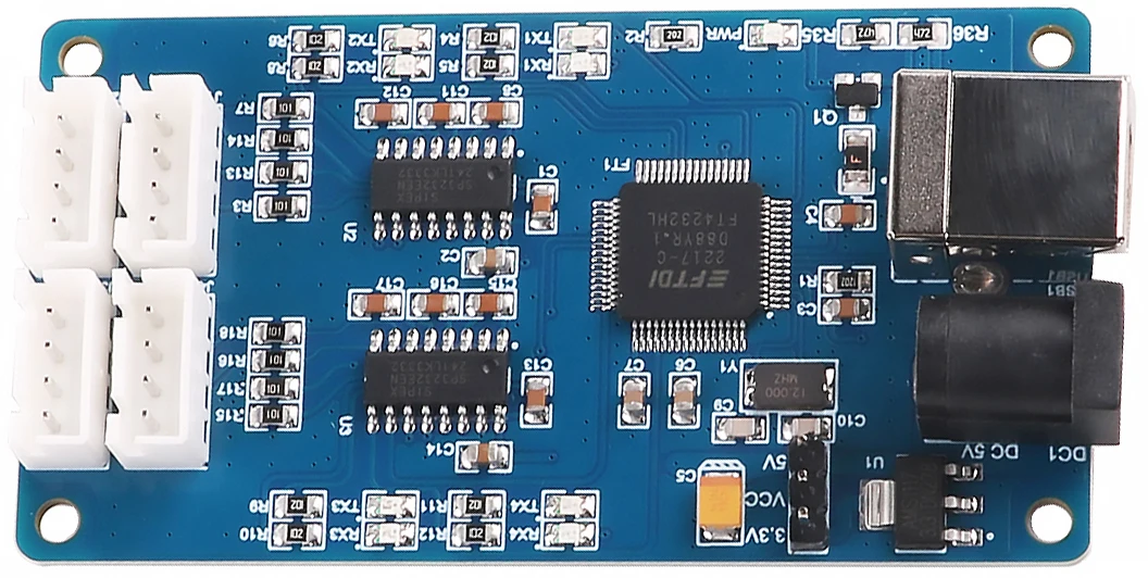 USB Serial Cable RS232 Multiplex Ways 4 Ports Channels Converter Board ...