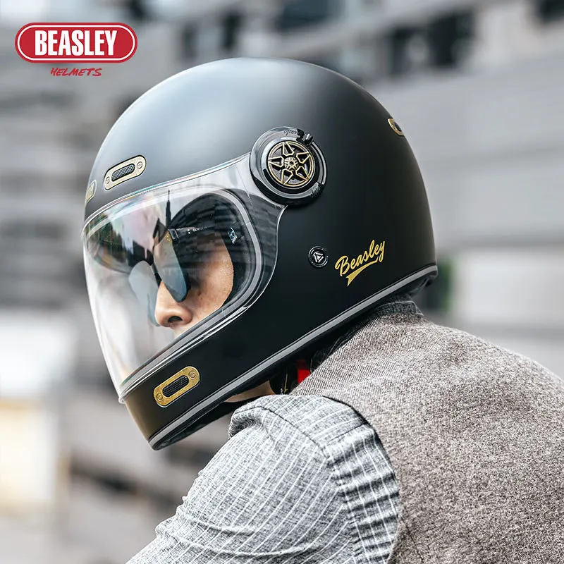 Beasley-Retro-Helmet-Motorcycle-Capacetes-Para-Moto-Motorbike-Riding ...