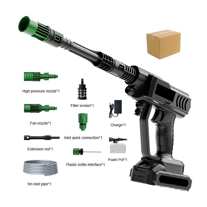 Pistola de lavado de autos inalámbrica con hidrolavadora y generador de ...