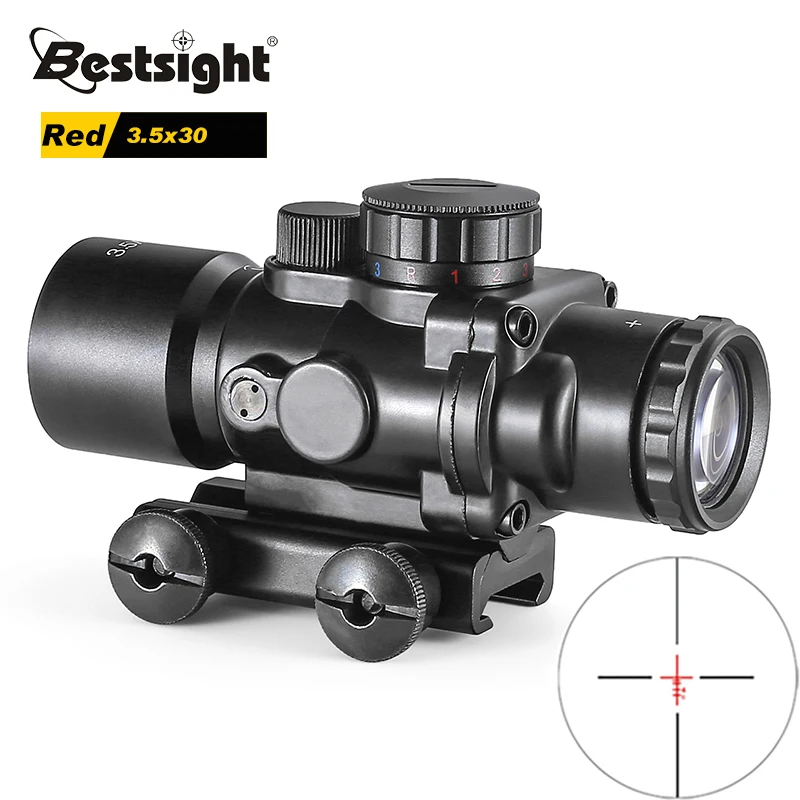 Bestsight-3-5X30-Tactical-Red-Green-Blue-Riflescope-Optic-Sight-Rifle ...