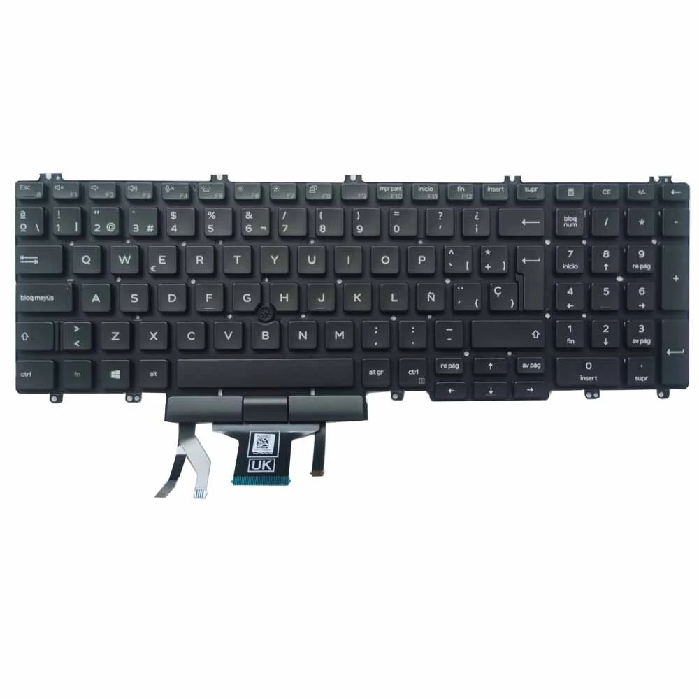 New Spanish/SP Keyboard For Dell Precision 3500 3501 3540 3541 Latitude ...