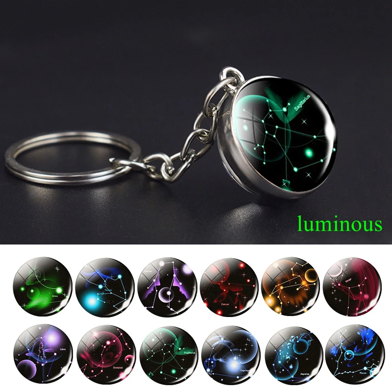 Fashion Keychain 12 Constellations | Key Chain Accessories Pendant - 12 ...