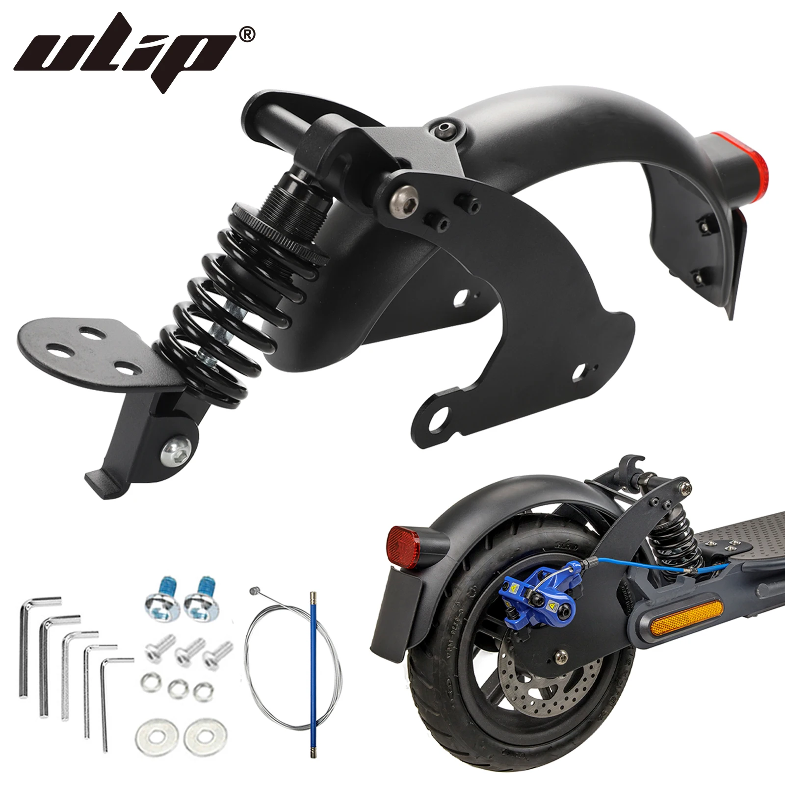 Ulip-Scooter-Rear-Shock-Suspension-With-Fender-taillight-Kit-For-Xiaomi ...