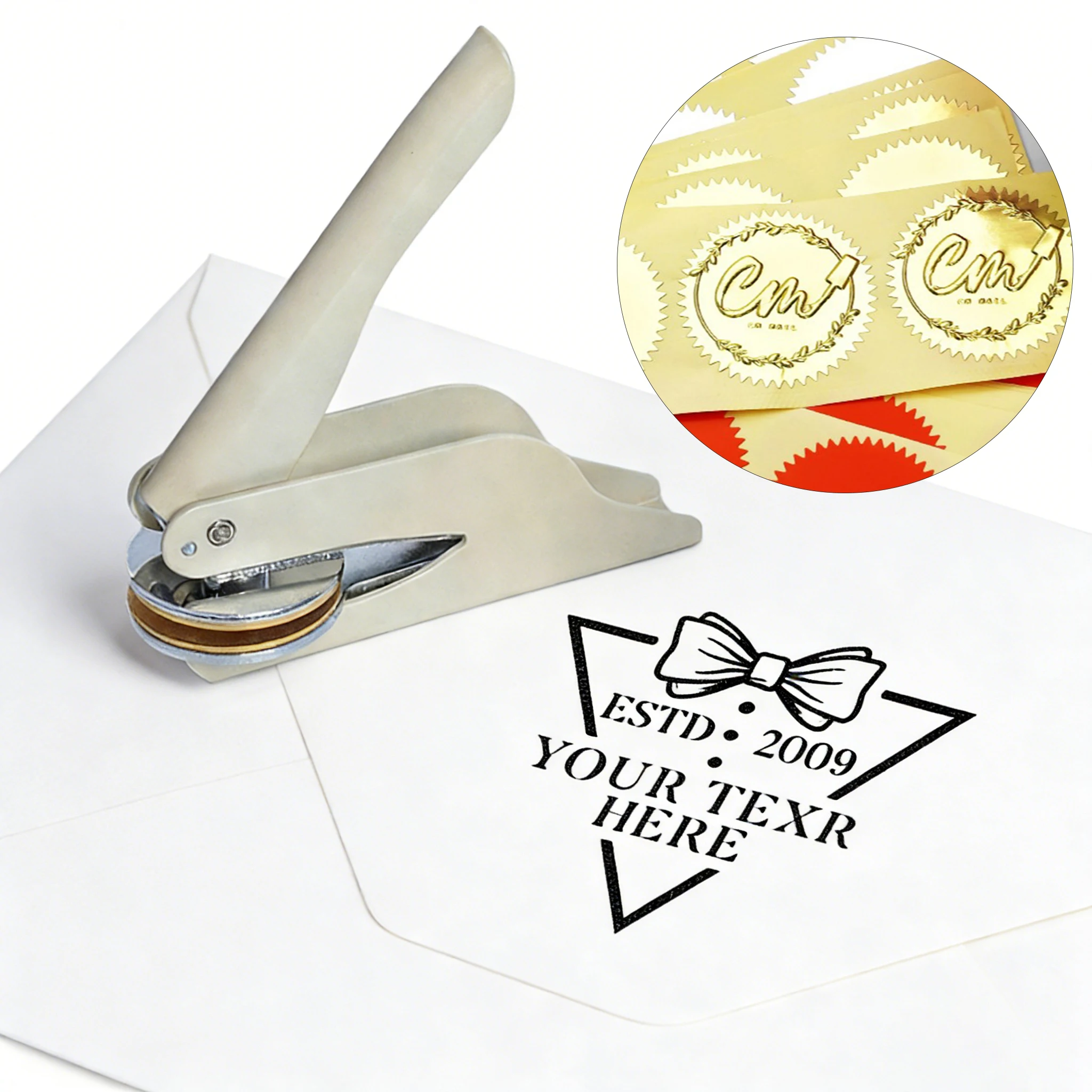 Custom Embosser Stamps Personalized Your Logo Embossed Stamp Library ...