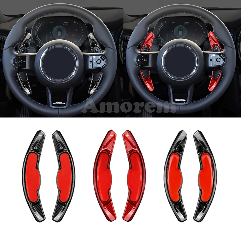 Carbon Fiber Steering Wheel Paddle Shift For MINI MK3 F54 F55 F56 F57 F60 Cooper S ONE JCW ...