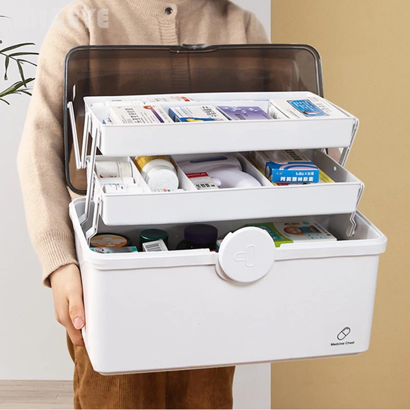 Large-Capacity-Family-Medicine-Organizer-Storage-Box-Portable-First-Aid ...
