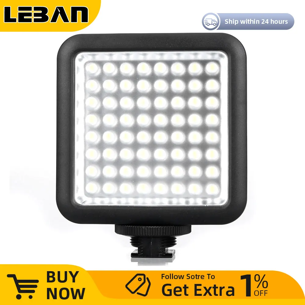 Godox-led64-led-v-deo-l-mpada-led-para-c-mera-dslr-filmadora-mini-dvr ...